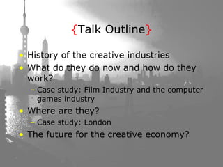 Introduction to the Creative Industries | PPT