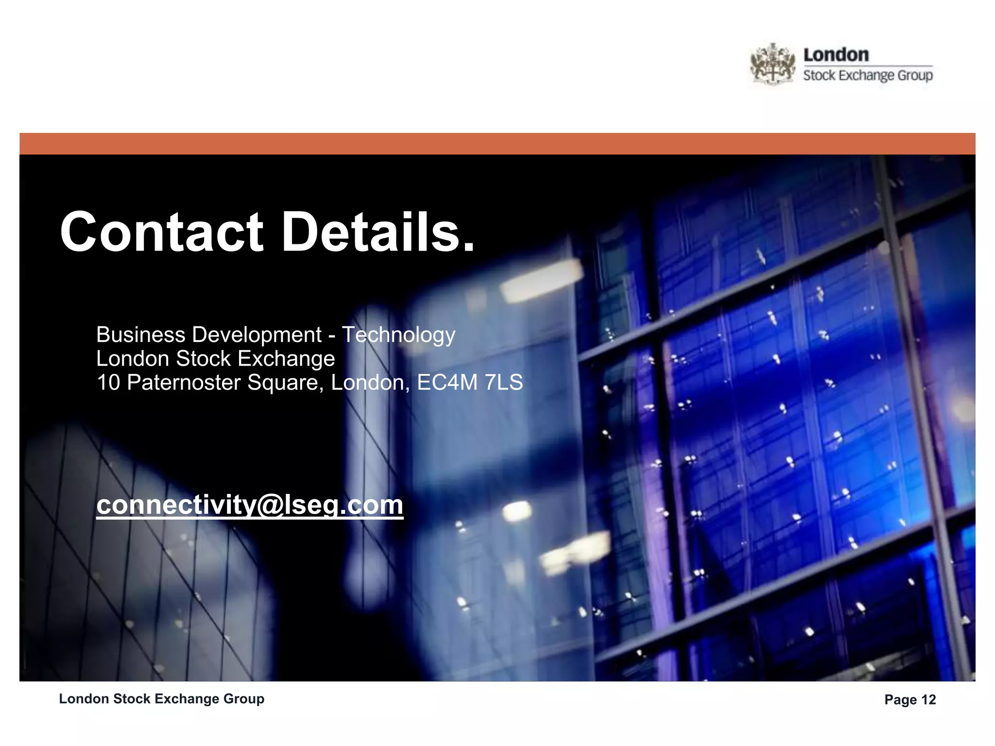 LSEG Connectivity Services Overview | PPTX