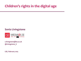 Children's rights in the digital age | PPT
