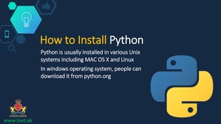 QUICK START GUIDE FOR PYTHON | PPTX