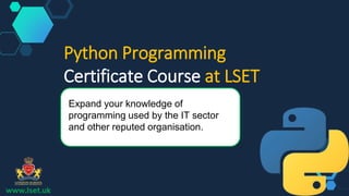 QUICK START GUIDE FOR PYTHON | PPT
