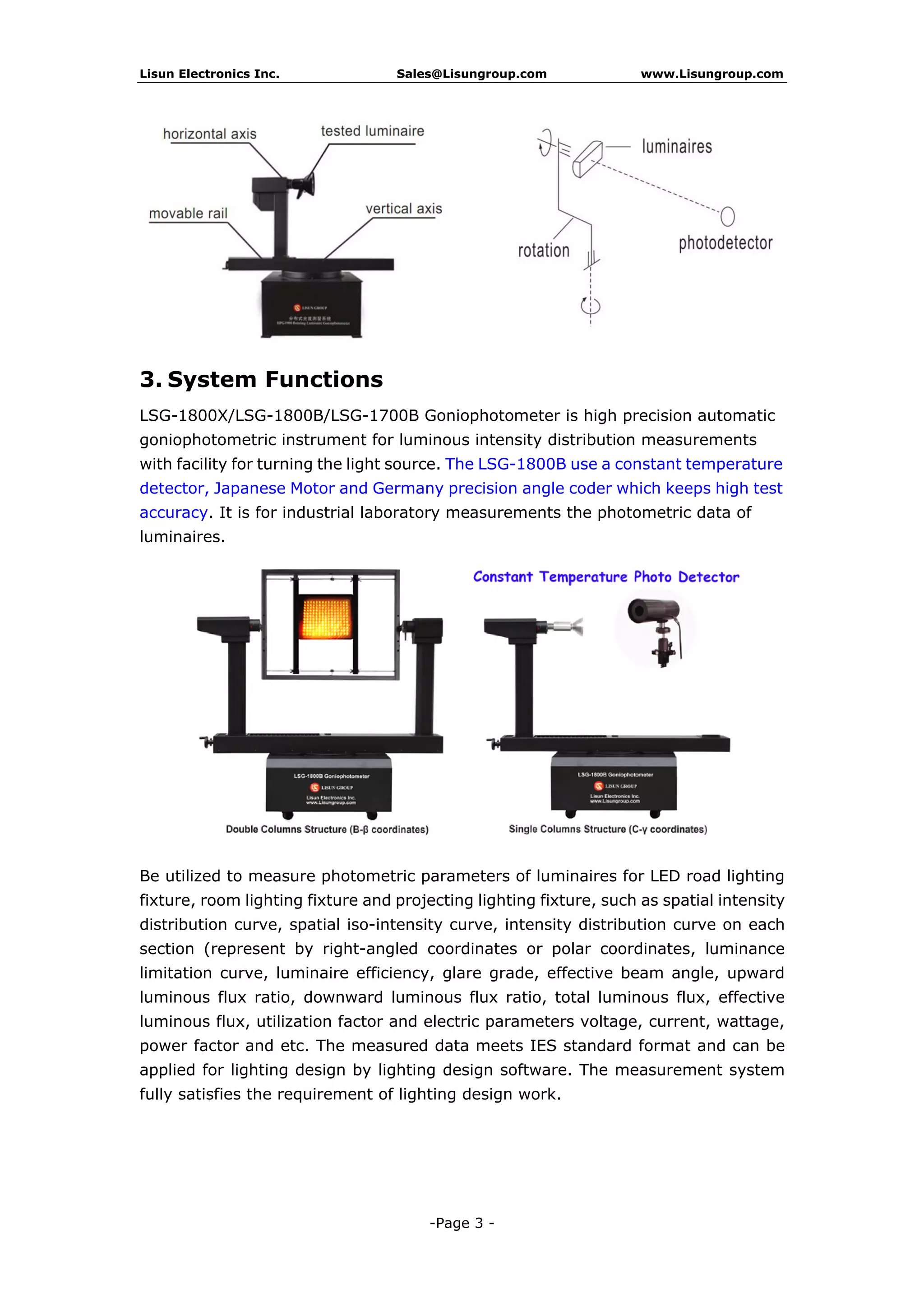 Rotation Luminaire Goniophotometer (Big Size) | PDF