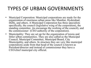ANALYSIS OF URBAN LOCAL SELF GOVERNMENT IN INDIA | PPTX | Civic affairs ...