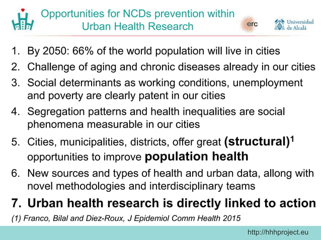 Urban Environment and Cardiovascular Health: ERC Project Heart Healthy ...