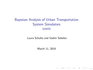 MUMS: Agent-based Modeling Workshop - Practical Bayesian Optimization for Agent Based ...