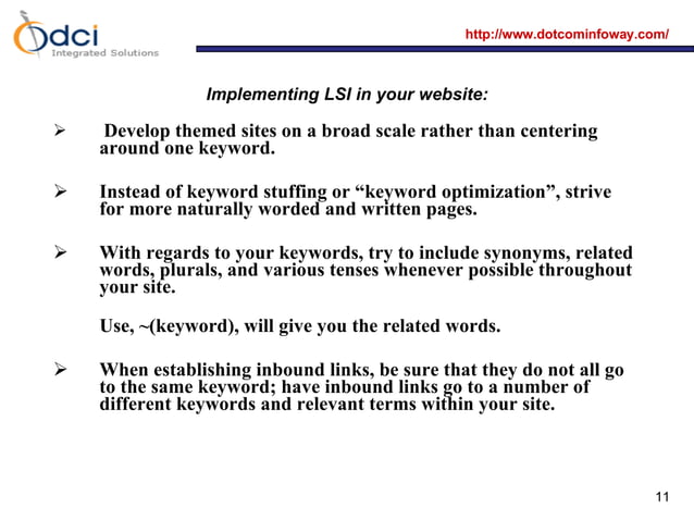 Latent Semantic Indexing and Analysis | PPT