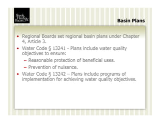 Overview of California Water Law and Regulation | PDF | Environment ...