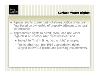 Overview of California Water Law and Regulation | PDF | Environment ...