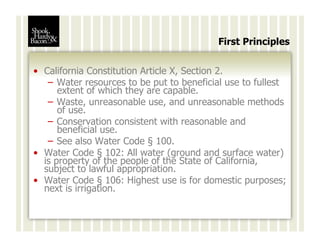 Overview of California Water Law and Regulation | PDF | Environment ...