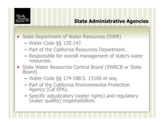 Overview of California Water Law and Regulation | PDF | Environment ...