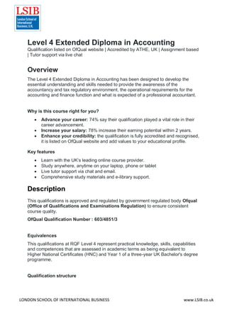 Level 4 Extended Diploma in Accounting | PDF