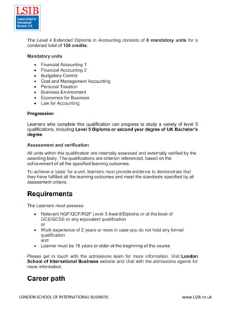 Level 4 Extended Diploma in Accounting | PDF