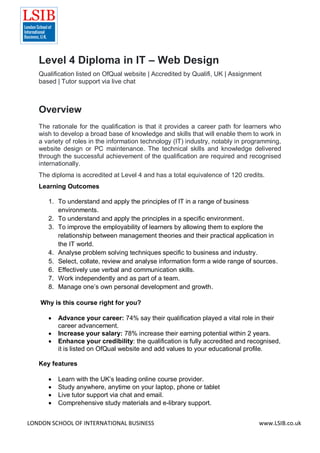 Level 4 Diploma in IT – Web Design | PDF