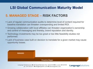 LSI global communication maturity model | PPT