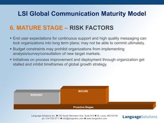 LSI global communication maturity model | PPT