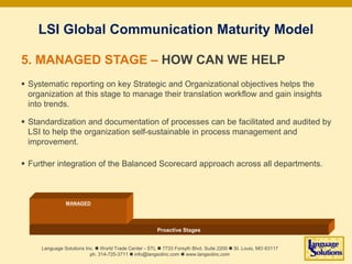 LSI global communication maturity model reactive | PPTX