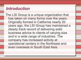 Lsi group | PPT