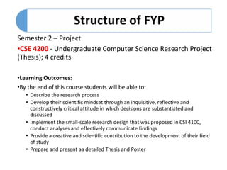 Managing Undergraduate Research - Perspective from Dept CS | PPT