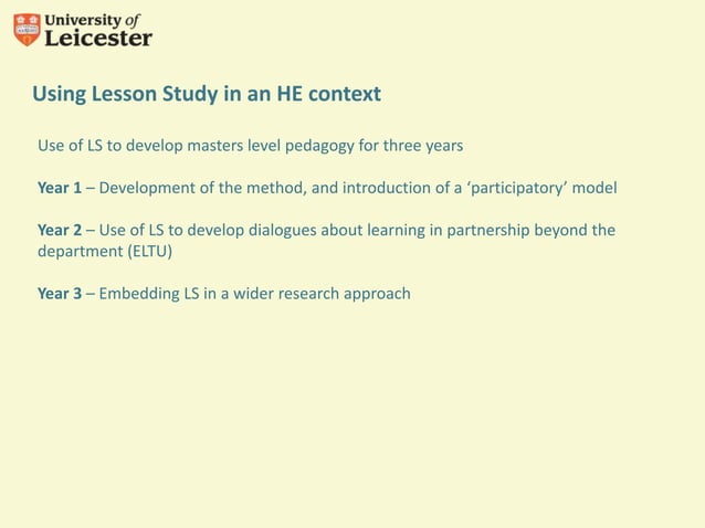 Lesson studyintro for HE | PPTX | Educational Assessment | Education