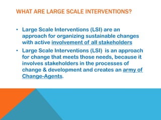 Large Scale Intervention Process (LSIP) | PDF