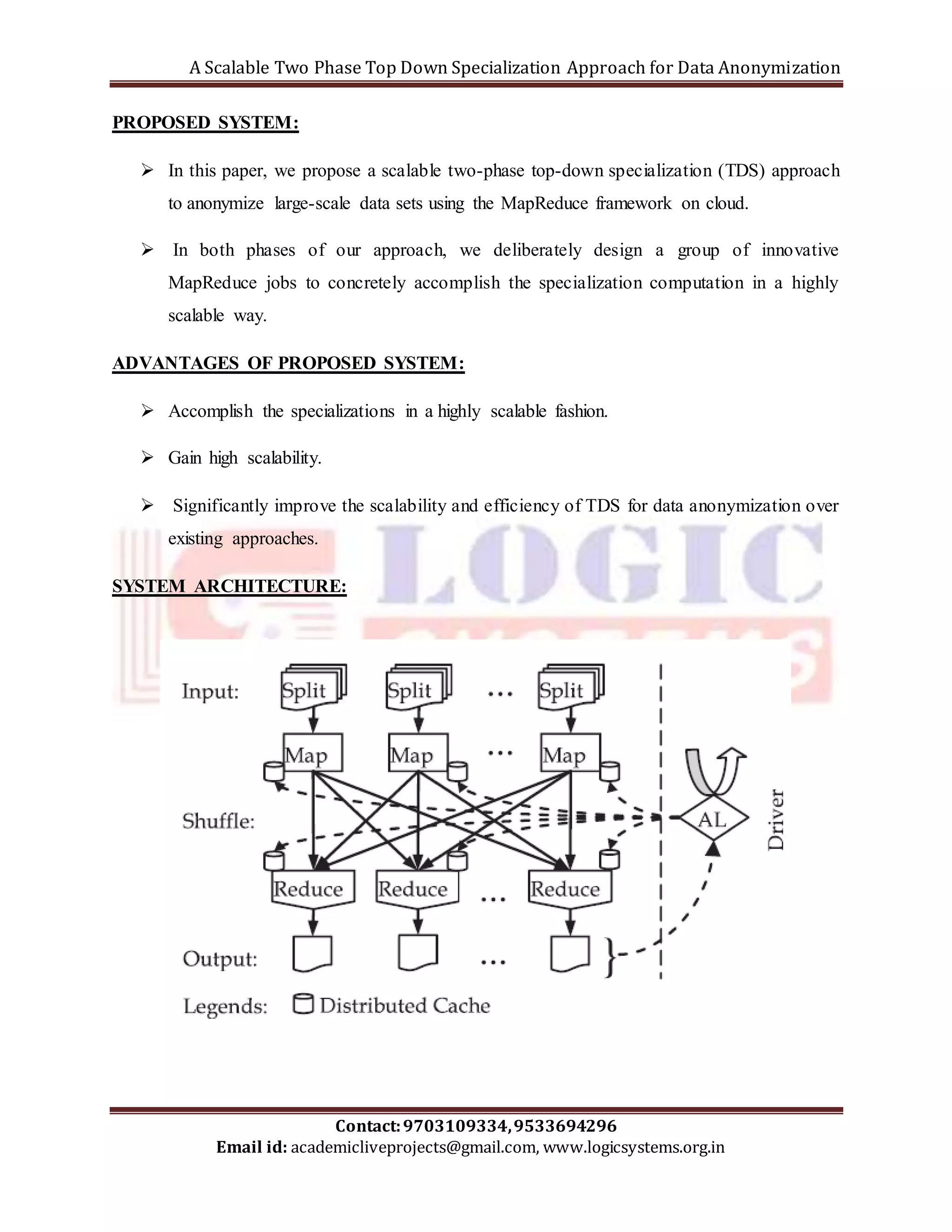 a scalable two phase top down specialization approach for data anonymization using map reduce on ...
