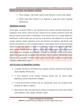 scalable distributed service integrity attestation for software-as-a ...