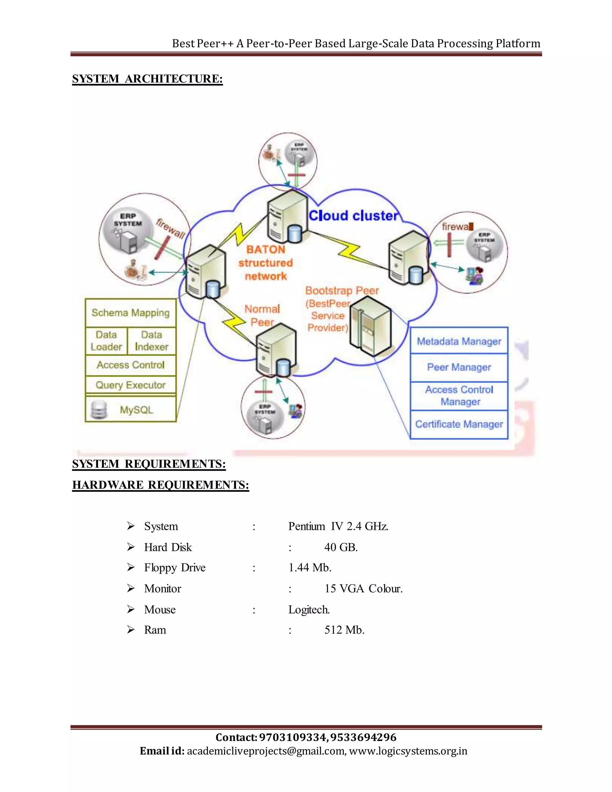 best peer++ a peer-to-peer based large-scale data processing platform | PDF