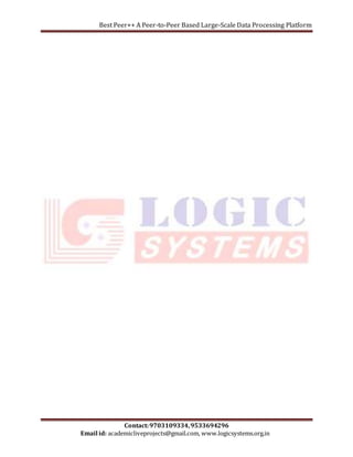 best peer++ a peer-to-peer based large-scale data processing platform | PDF