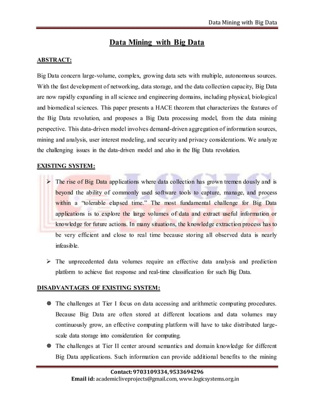 data mining with big data | PDF