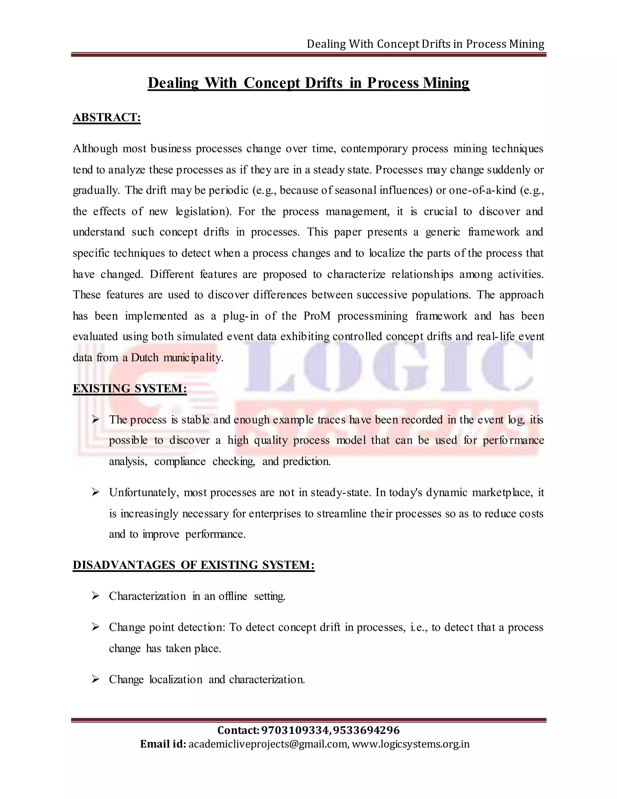 dealing with concept drifts in process mining | DOCX