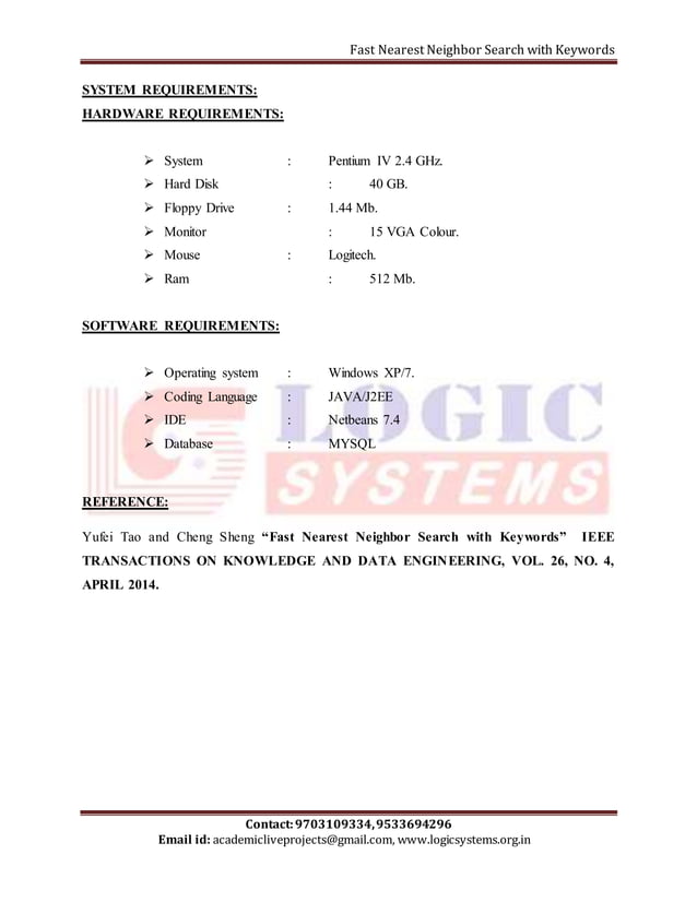 fast nearest neighbor search with keywords | PDF