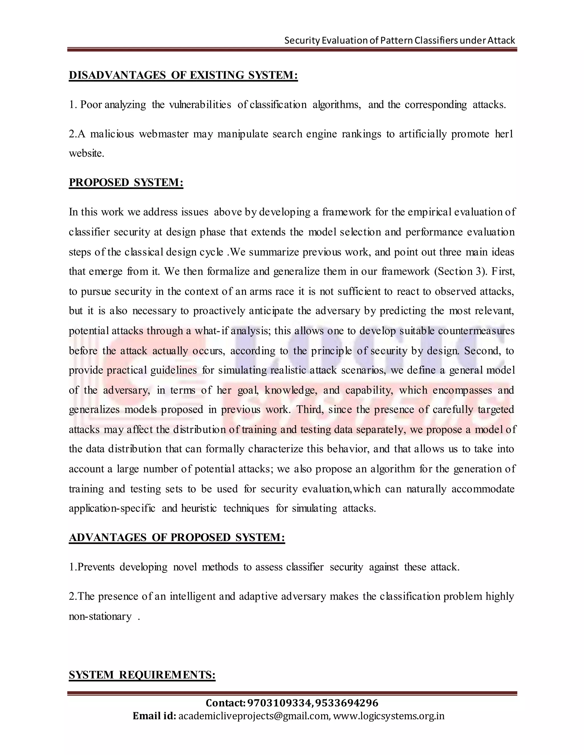 security evaluation of pattern classifiers under attack | PDF