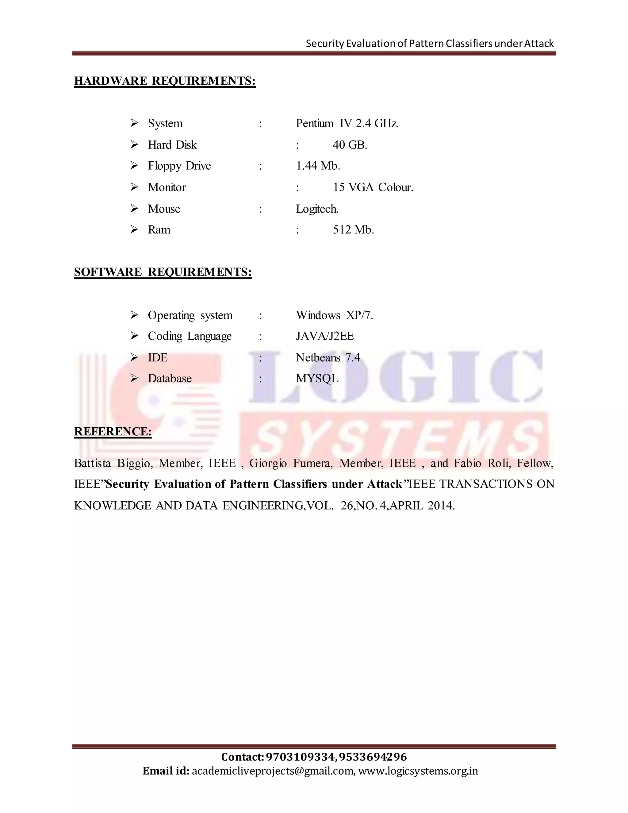 security evaluation of pattern classifiers under attack | PDF