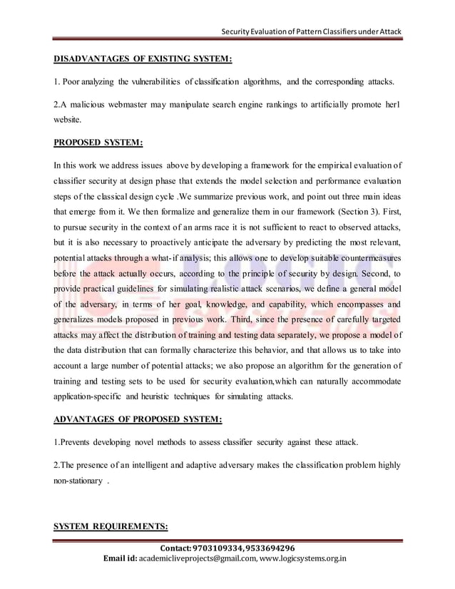 Security Evaluation Of Pattern Classifiers Under Attack Pdf Free