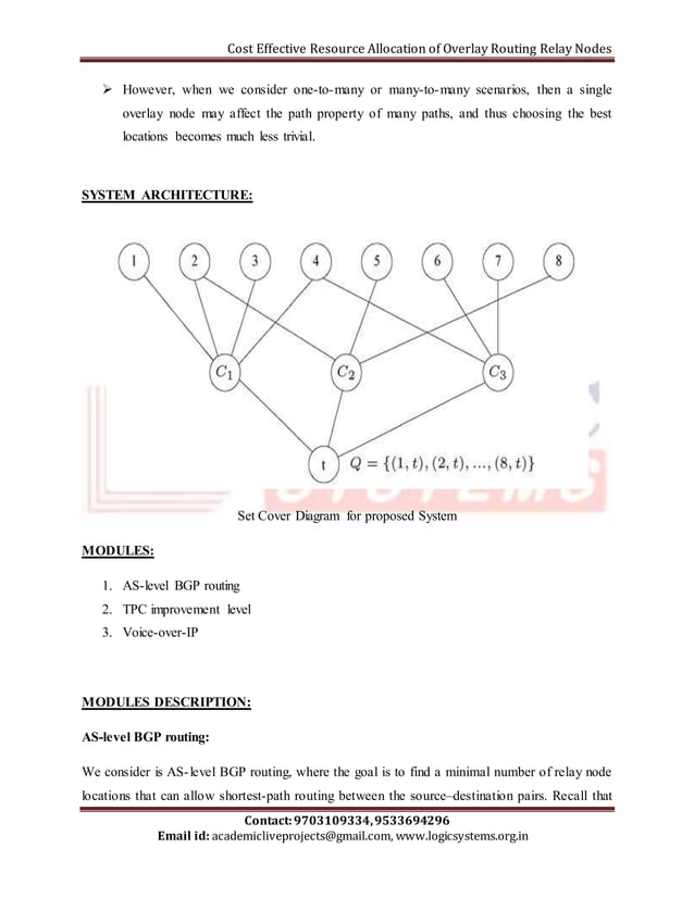 Cost Effective Resource Allocation Of Overlay Routing Relay Nodes Pdf