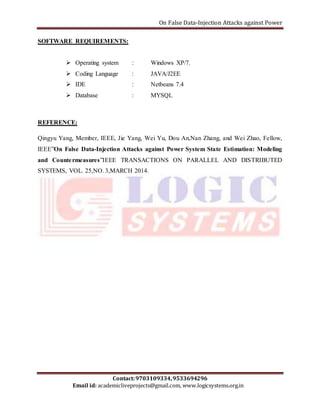 on false data-injection attacks against power system state estimation modeling and ...