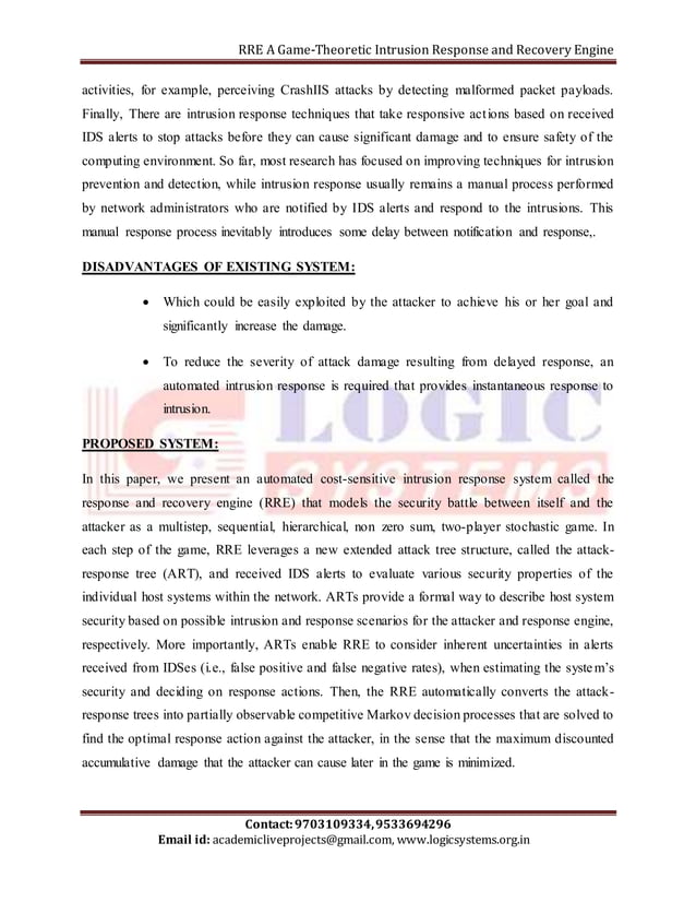 rre a game-theoretic intrusion response and recovery engine | PDF