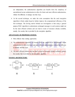 efficient authentication for mobile and pervasive computing | PDF