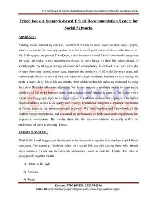 friend book a semantic-based friend recommendation system for social networks | PDF