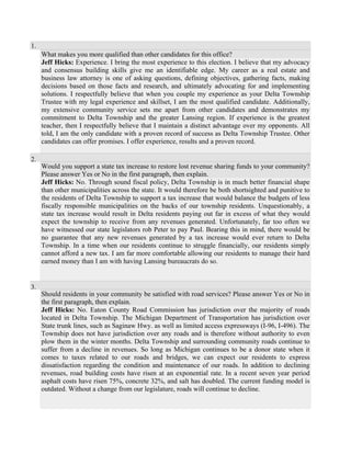Jeff Hicks LSJ Voter Guide Responses | PDF