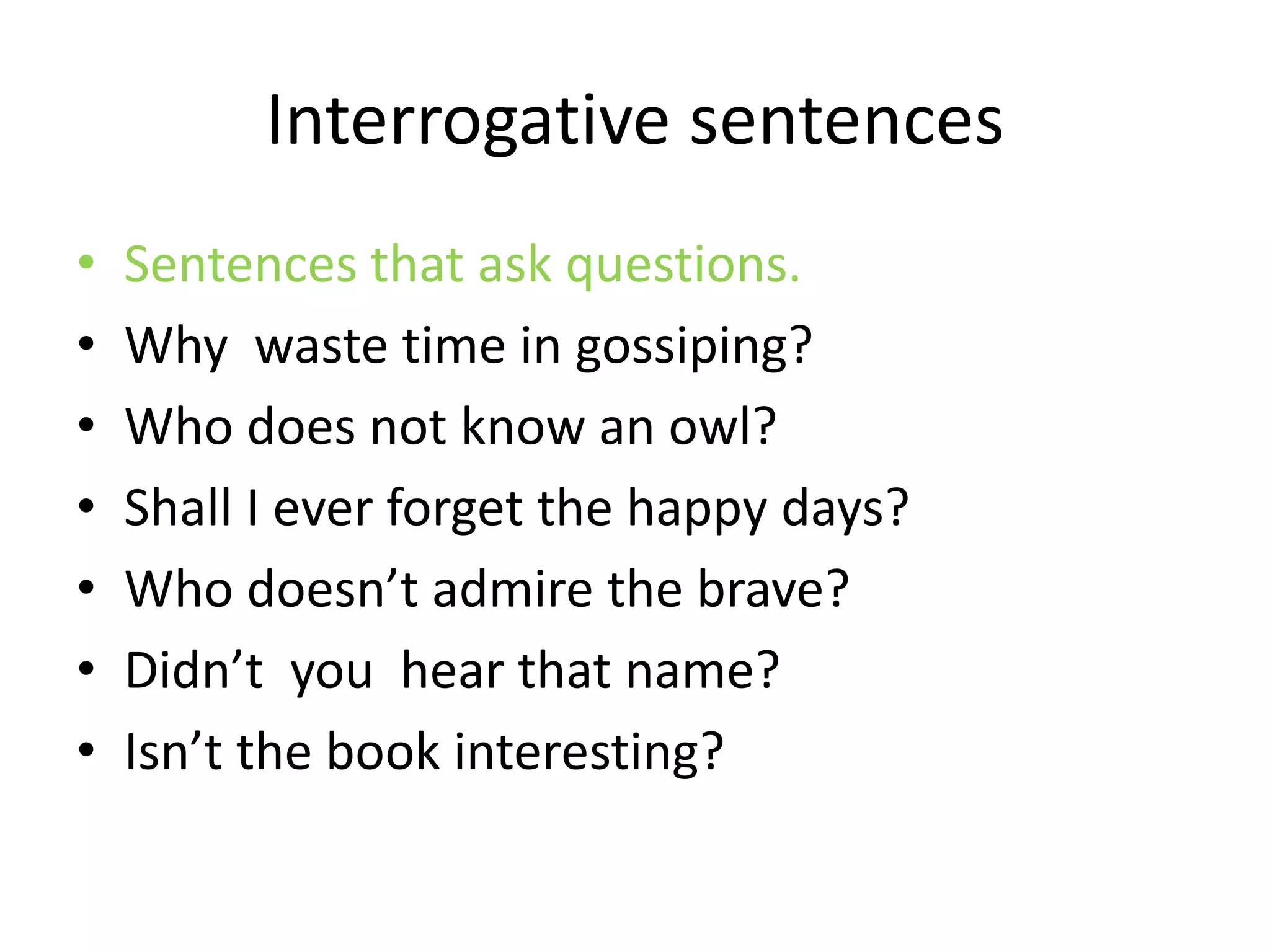 Transformation of sentences | PPTX
