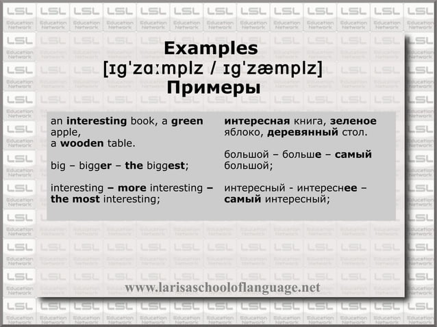 Parts of Speech English Grammar Flashcards with Russian Explanation LSL ...