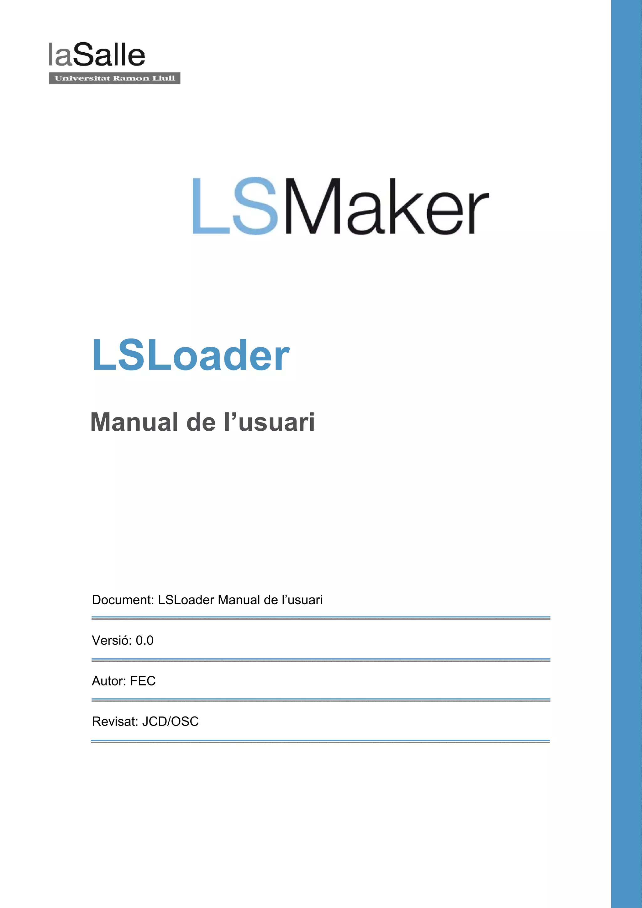 Manual d'usuari del LSLoader | PDF