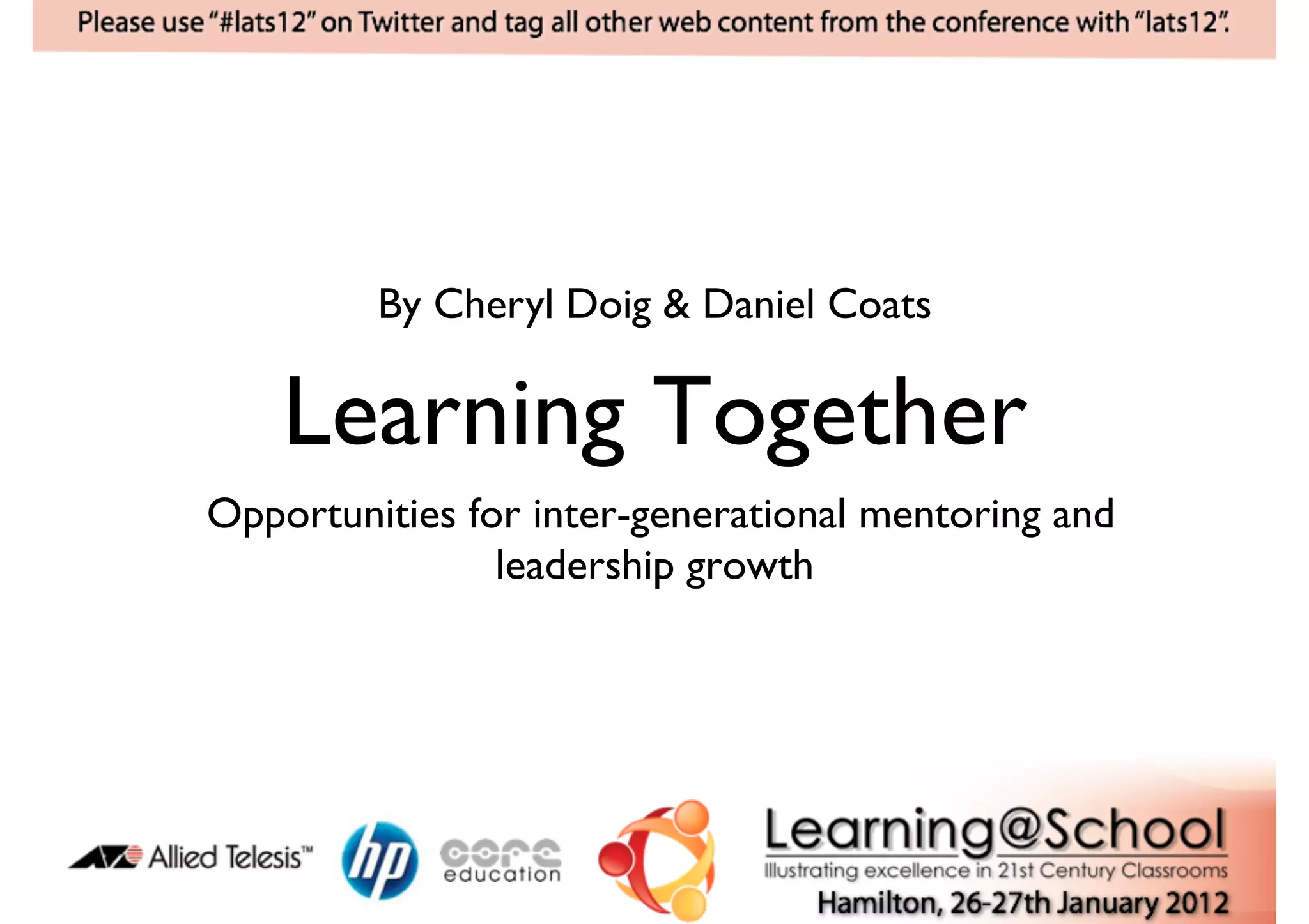 Learning Together: Reciprocal Mentoring & Learner Voice | PDF