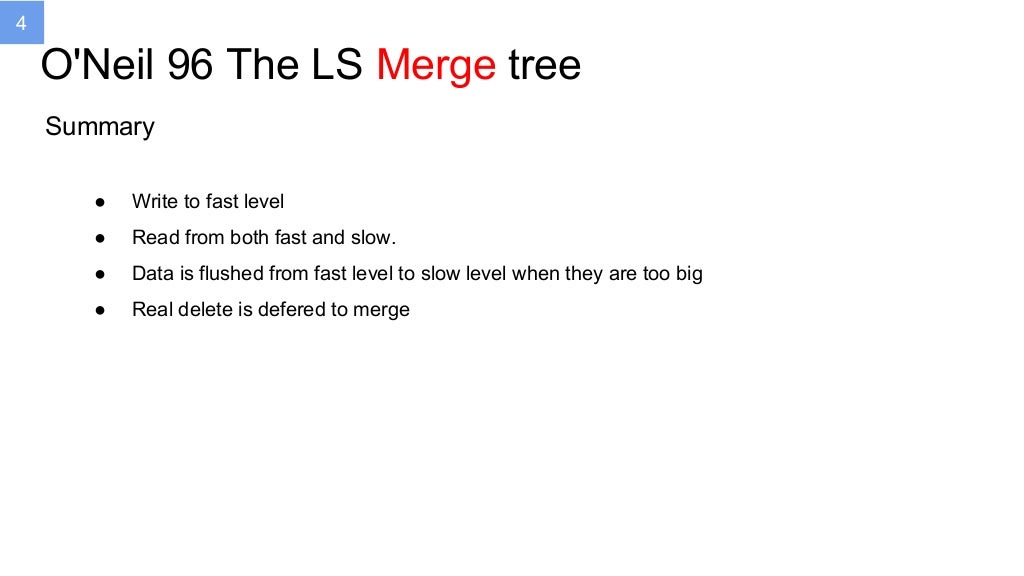 Log Structured Merge Tree
