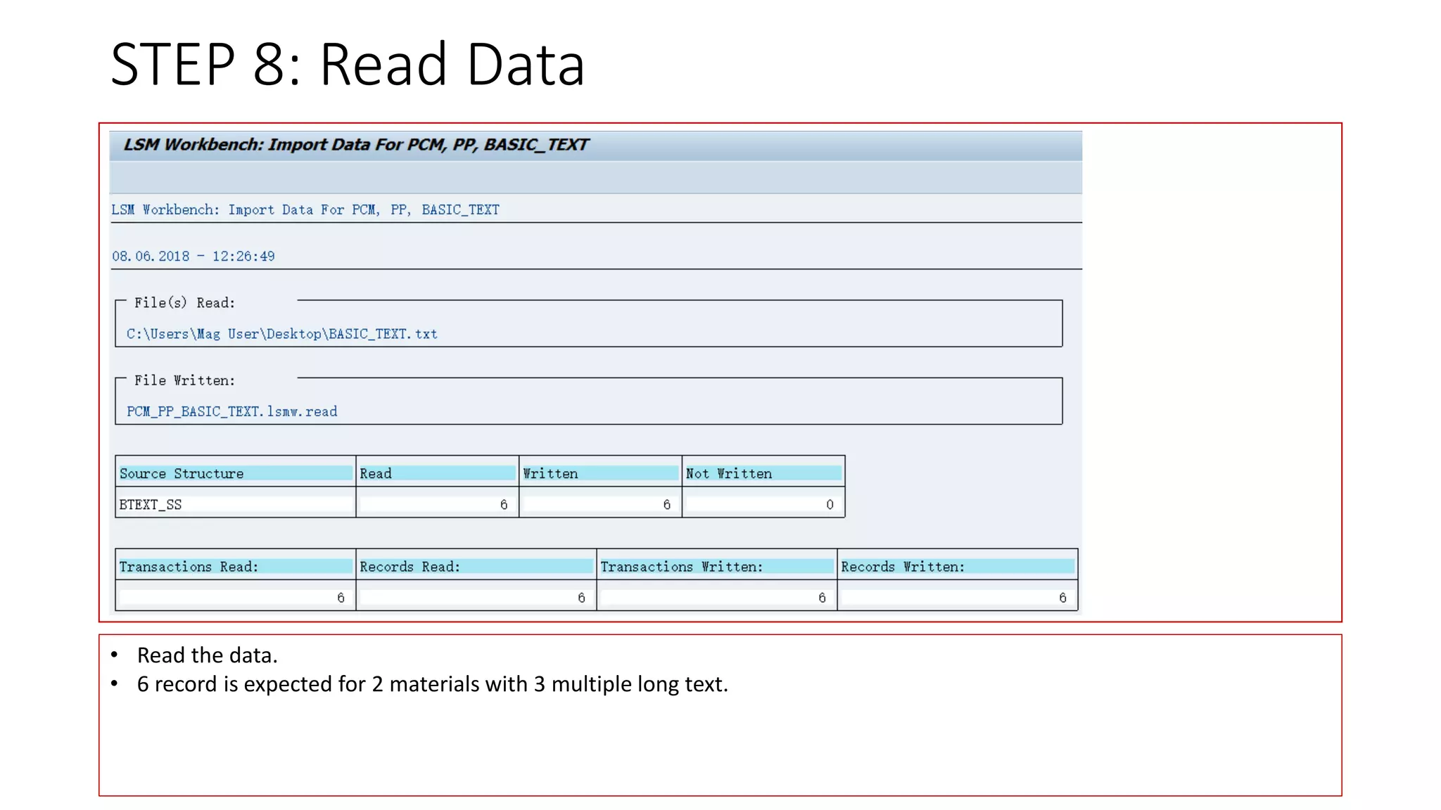 LSMW - Multiple Line of Material Master Long Text | PPTX