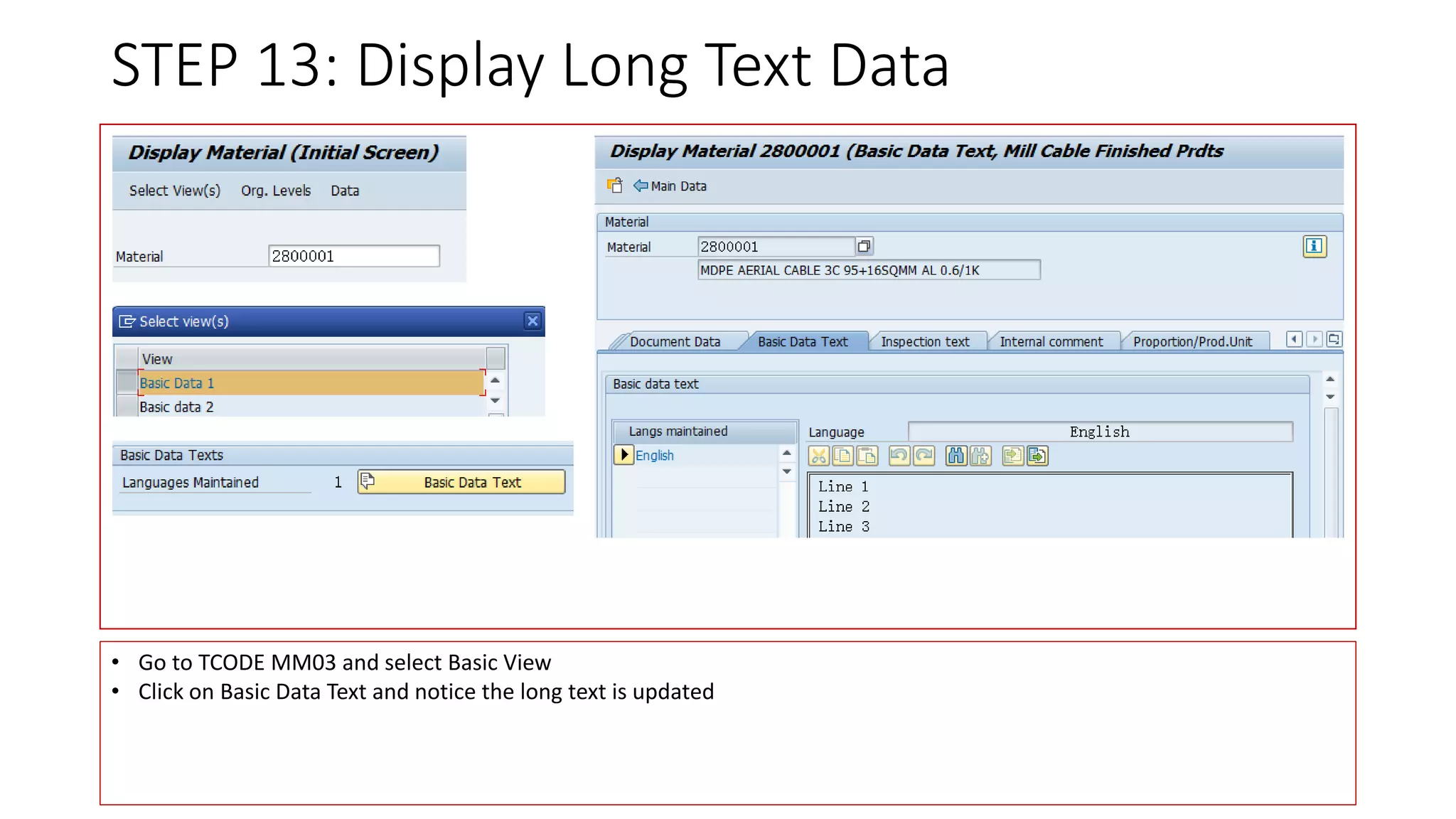 LSMW - Multiple Line of Material Master Long Text | PPTX