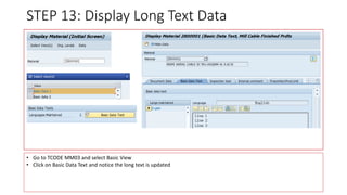 LSMW - Multiple Line of Material Master Long Text | PPTX