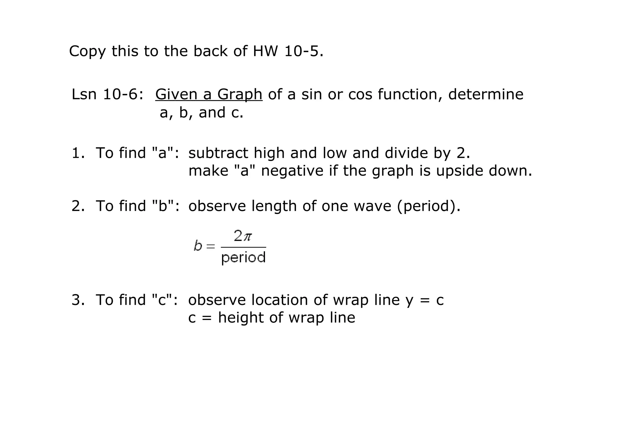 Writing Equations Of Trig Graphs Pdf Physics Science
