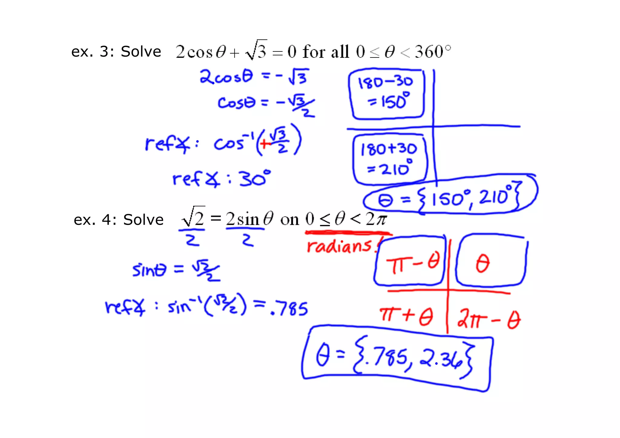 Lsn 11-2: Solving Trig Equations | PDF | Physics | Science